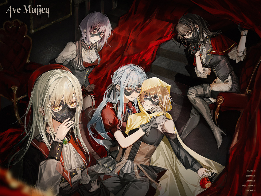 Safebooru - 5girls amoris (bang dream!) apple ascot ave mujica (bang dream!) back bow bang dream ...