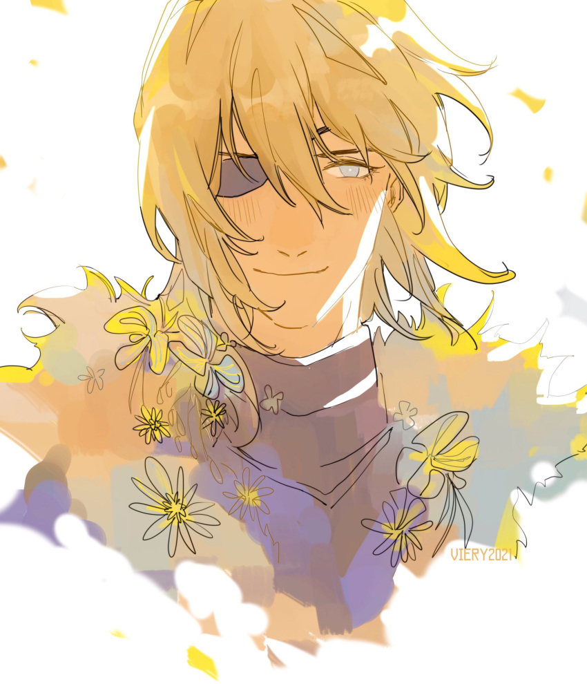 Safebooru - 1boy armor black armor blue eyes blush breastplate closed ...