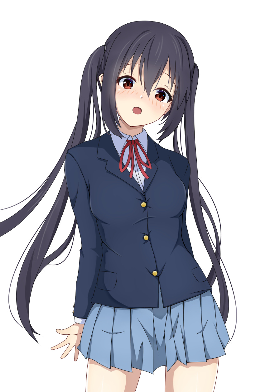 Safebooru - 1girl absurdres black hair black jacket blazer brown eyes collared shirt cowboy shot ...