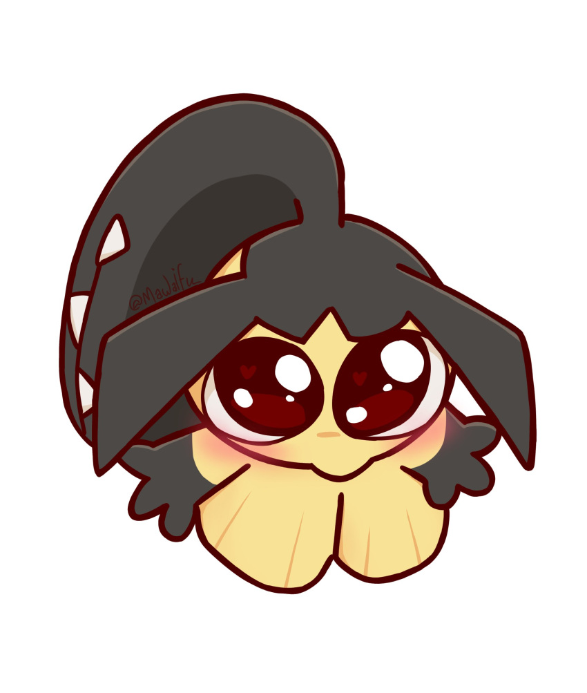 Safebooru - 1girl absurdres artist name big hair black skin blush chibi ...