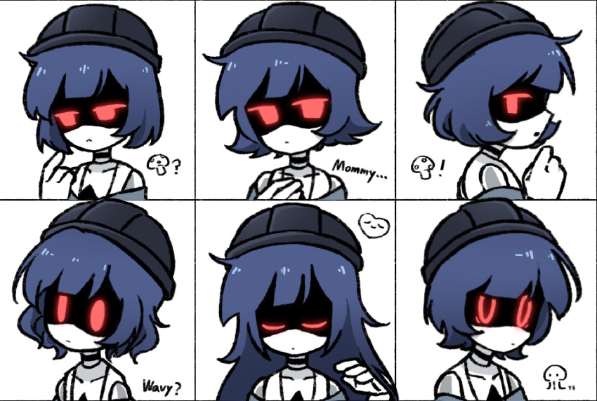 Safebooru - 1girl aida (aidacamelia0516) alternate hair length alternate hairstyle android black ...