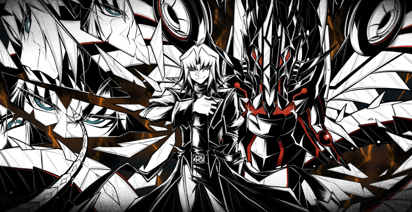 Safebooru - 1boy coat cowboy shot cyber dragon infinity evarina55 ...