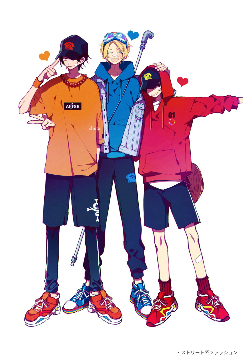 Safebooru - 3boys ^ ^ achpyu bandaid bandaid on face bandaid on nose ...