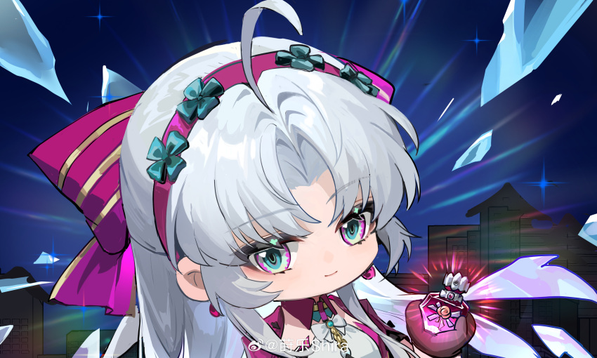 Safebooru - 1girl absurdres ahoge black gloves blue eyes bottle bow ...