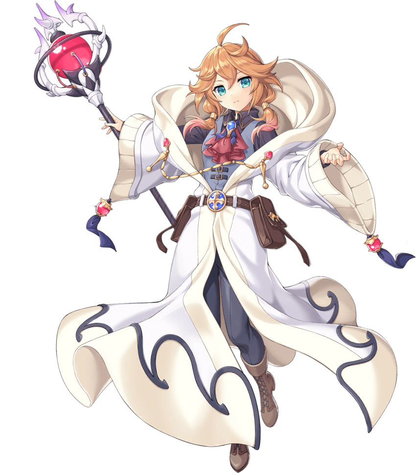 Safebooru - 1girl ahoge artist request bag belt blue eyes boots cross full body game cg gem ...