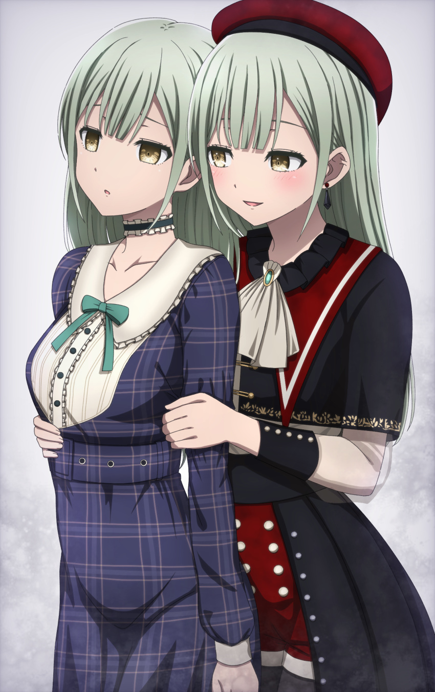 Safebooru - 2girls ascot bang dream! bang dream! it's mygo!!!!! belt beret black capelet black ...