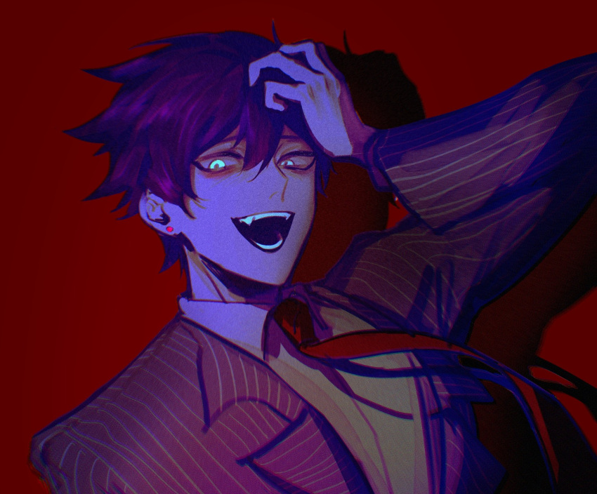 Safebooru - 1boy :d black mouth bossman hero chuan collared shirt ...