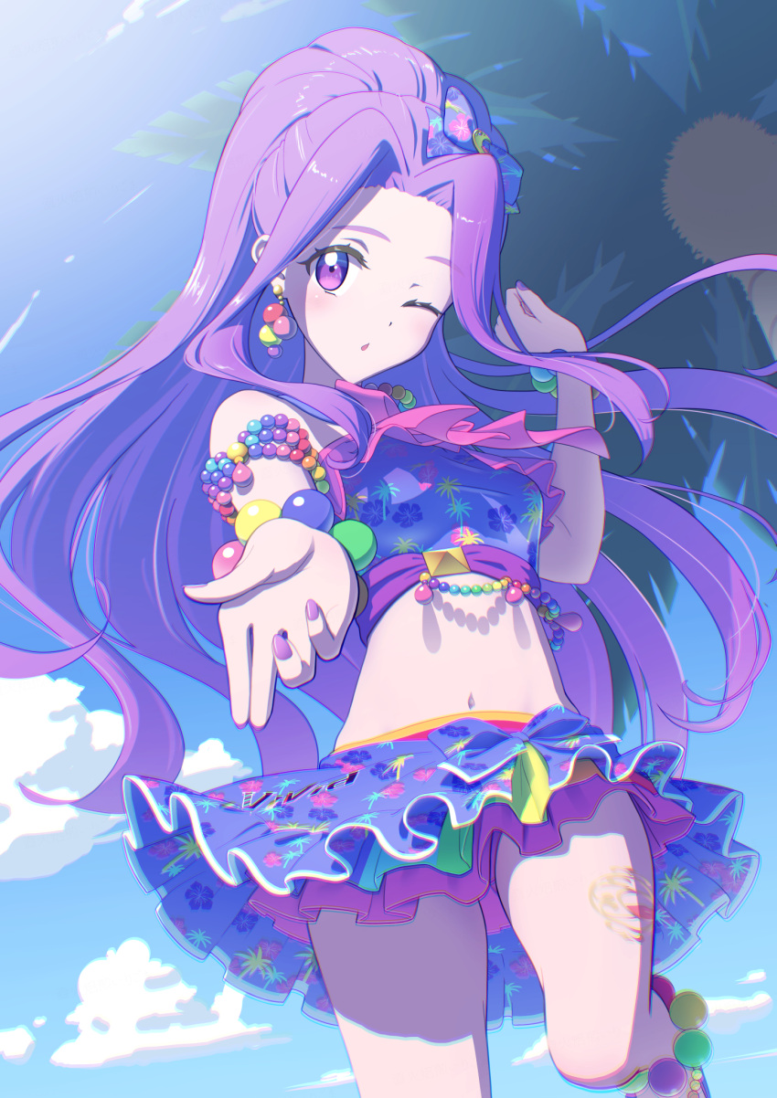 Safebooru - 1girl aikatsu! aikatsu! (series) bare shoulders bikini bikini skirt blue skirt blue ...
