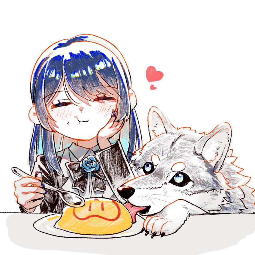 Safebooru - 1girl ado (utaite) black bow black bowtie blue flower blue ...