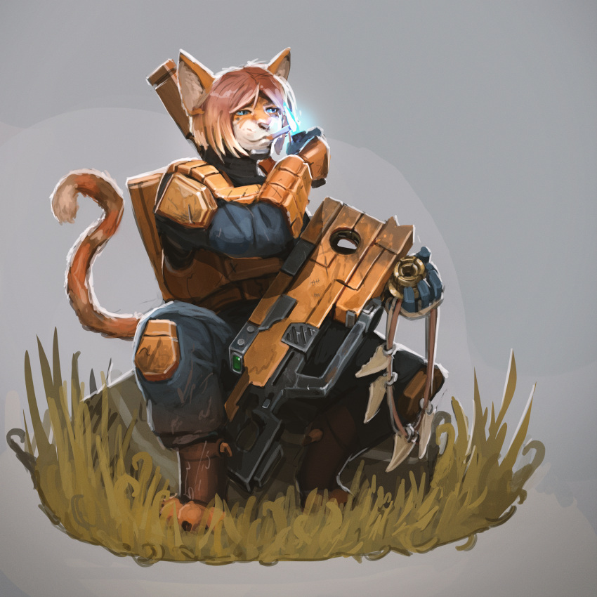 Safebooru - 1girl animal ears barefoot blue eyes brown hair cat ears ...