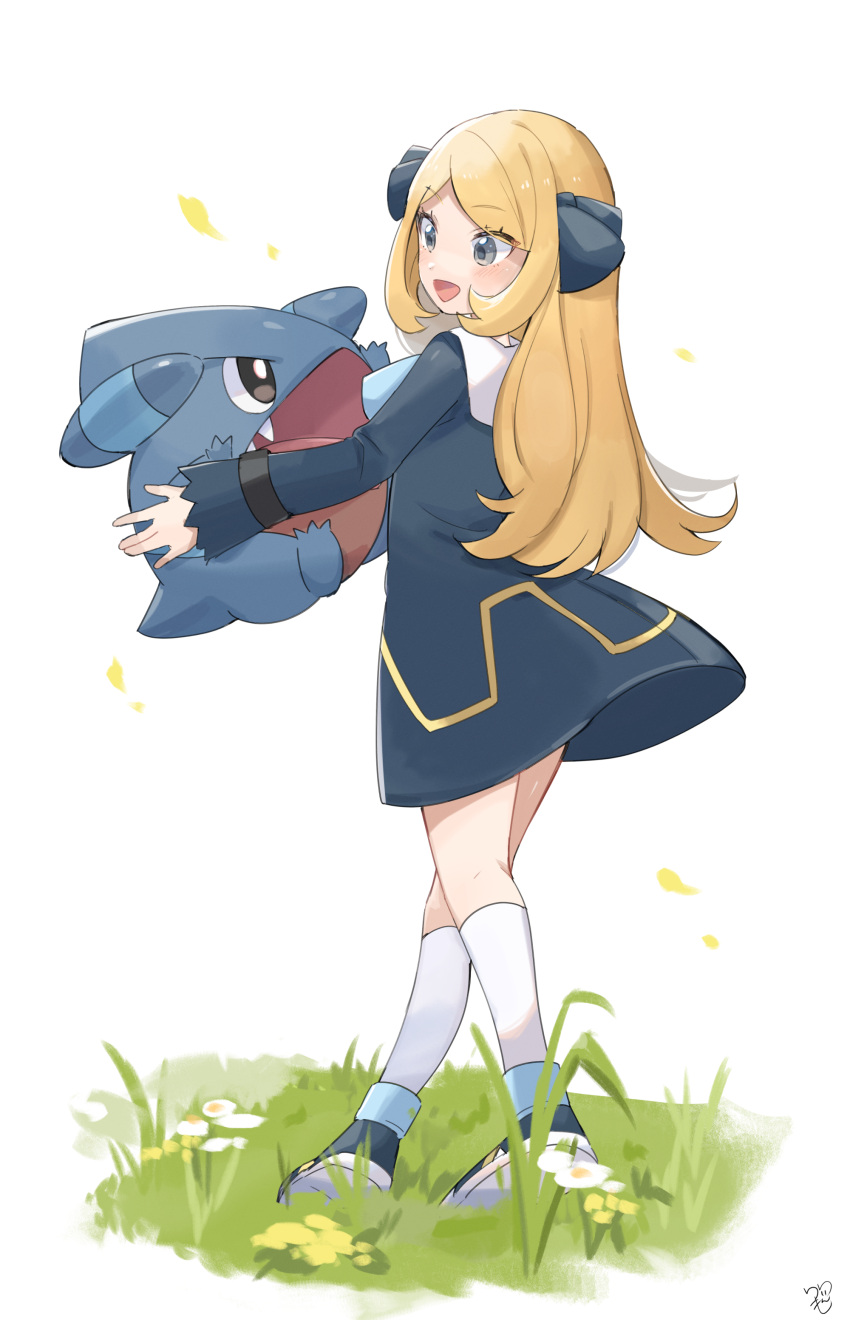 Safebooru - 1girl :d absurdres aged down black dress black footwear black ribbon blonde hair ...