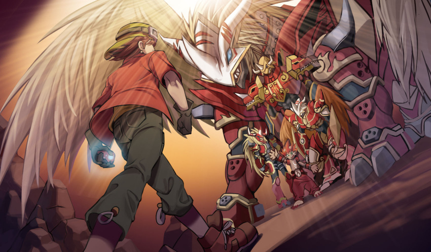 Safebooru - 10 09hwan 5boys agnimon ancientgreymon arm cannon armor ...