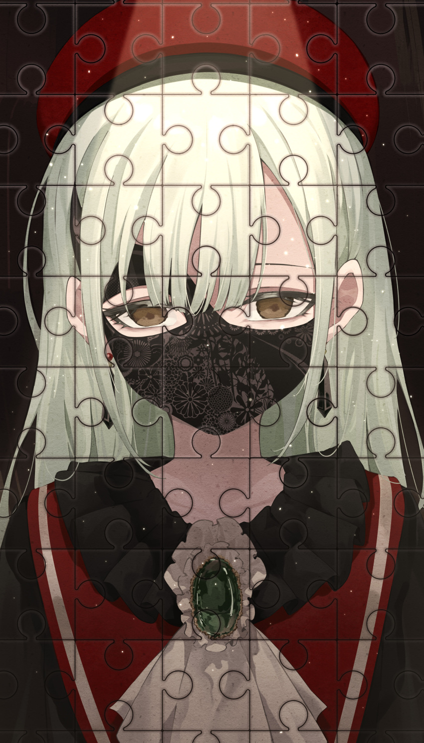 Safebooru - 1girl absurdres ascot bang dream! bang dream! it's mygo!!!!! beret black mask brown ...