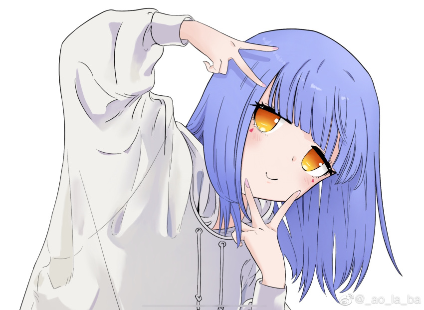 Safebooru - 1girl azusa (vtuber) azusa official blue hair blunt bangs ...