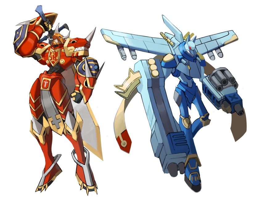 Safebooru - 10 09hwan 2boys absurdres arm cannon armor blue armor ...