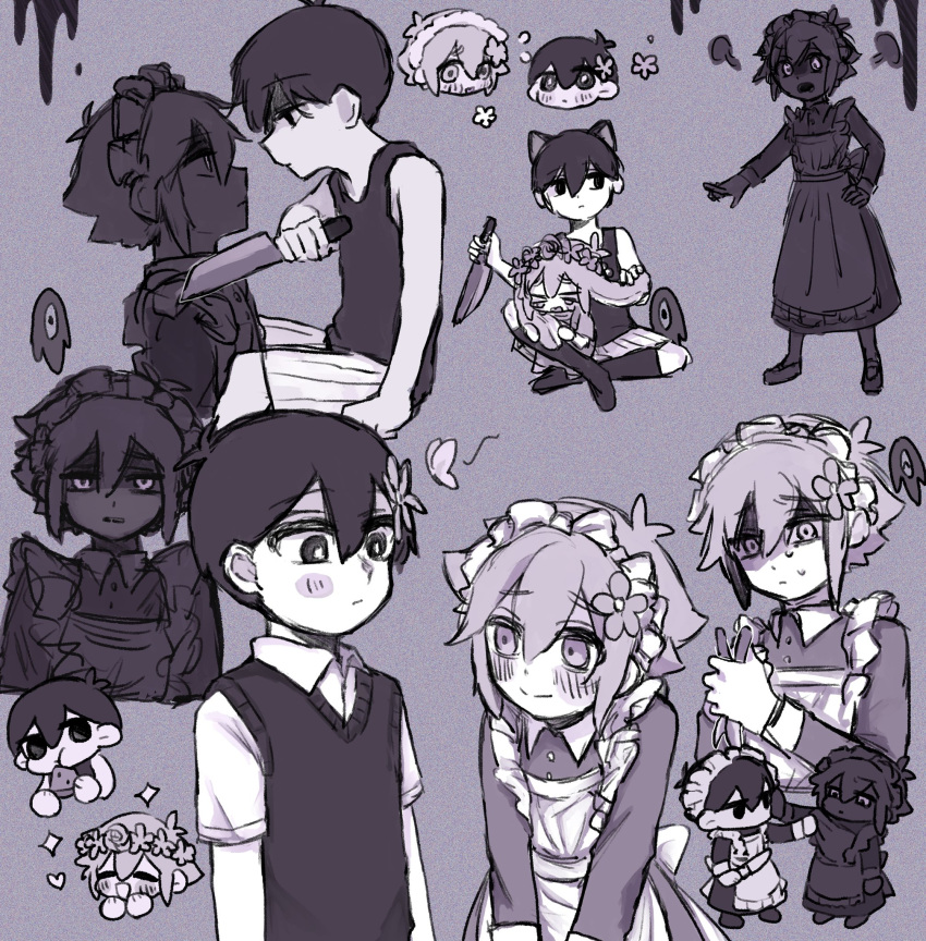 Safebooru - 5boys alternate costume animalization basil (faraway) (omori) basil (headspace ...