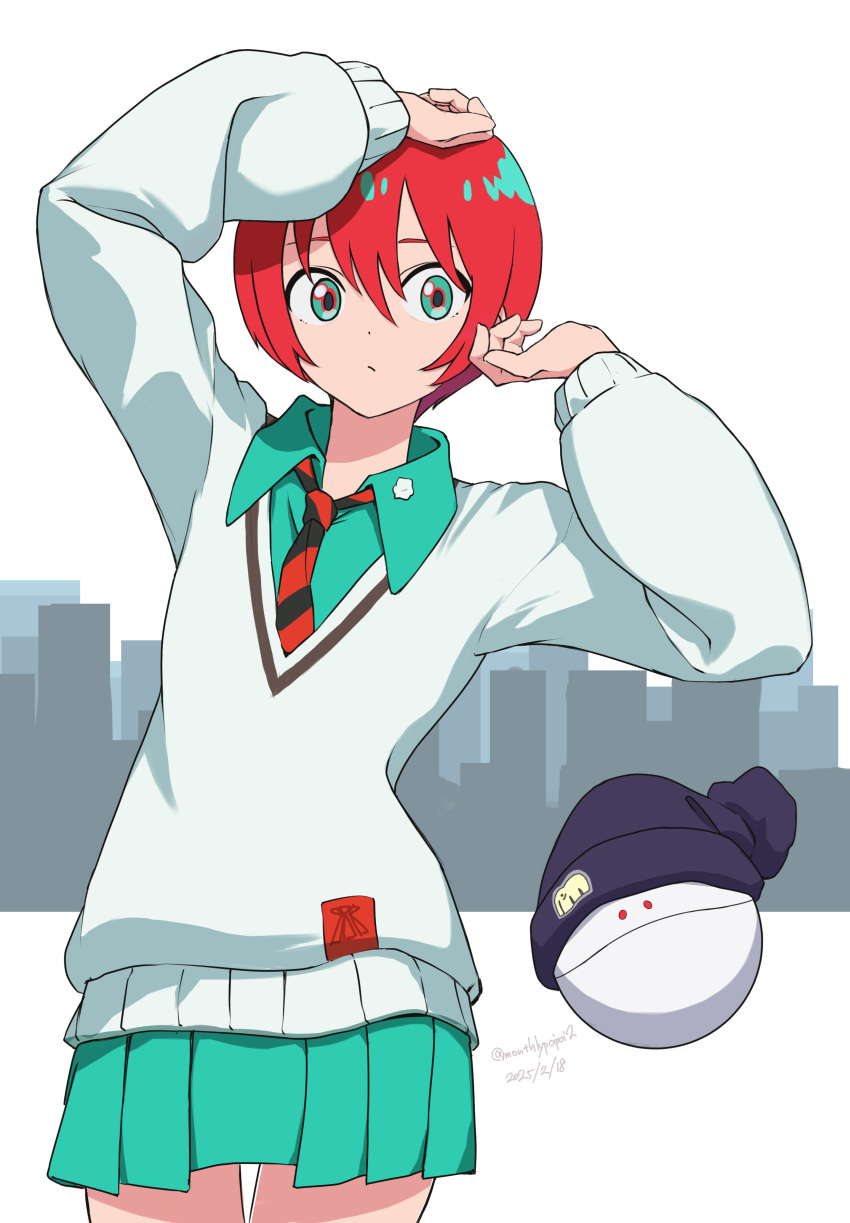 Safebooru - 1girl absurdres amate yuzuriha aqua eyes aqua shirt aqua ...