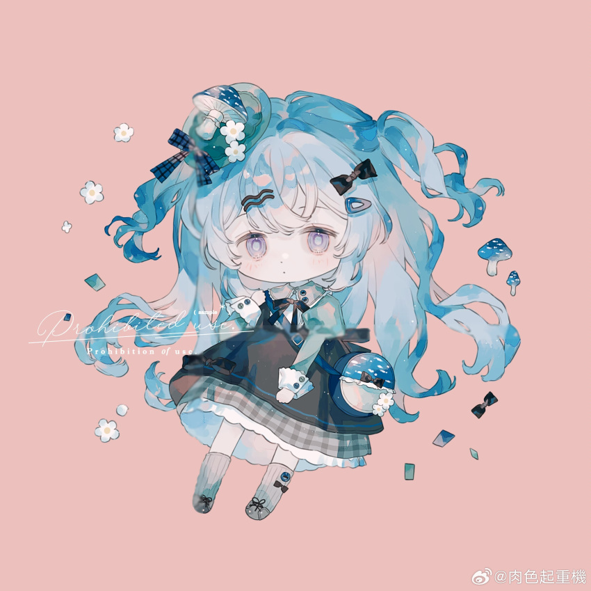 Safebooru - 1girl absurdres blue eyes chibi chibi only dress hat ...