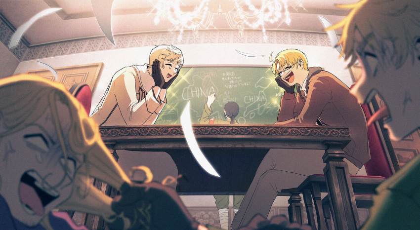 Safebooru - 5boys america (hetalia) anger vein angry armband axis powers hetalia back baggy ...