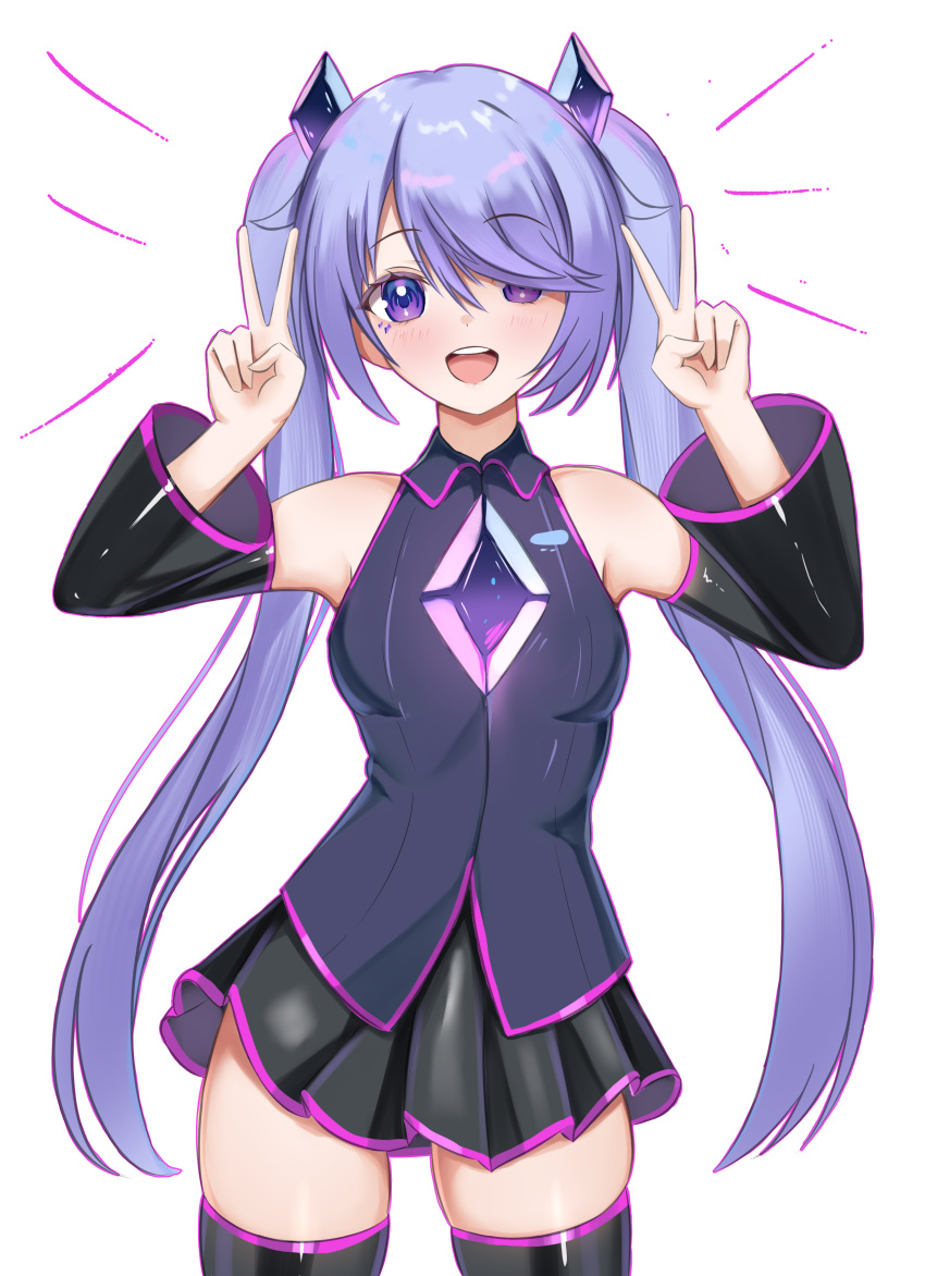 Safebooru - 1girl absurdres black skirt black sleeves black thighhighs chest jewel cosplay ...