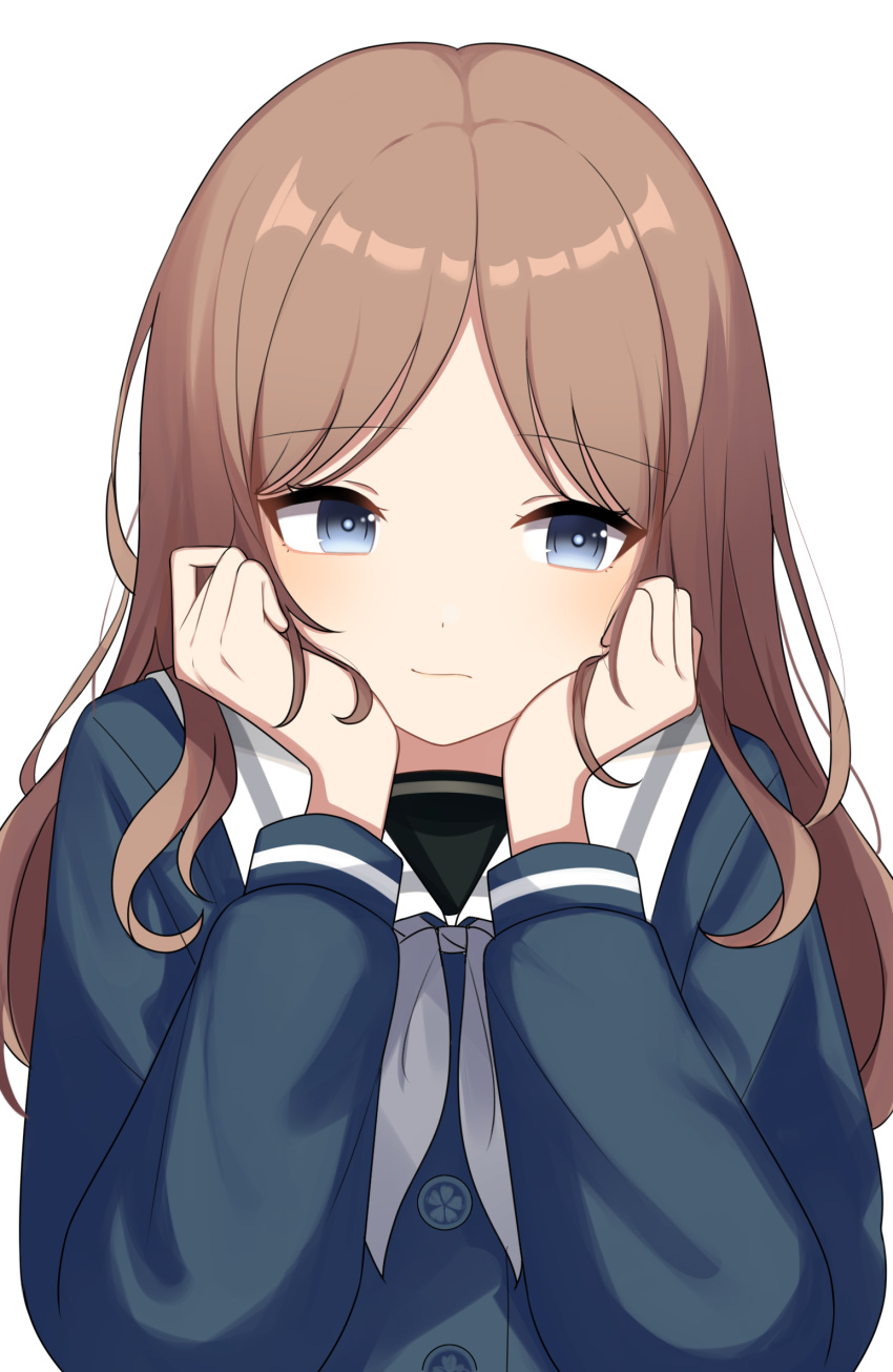 Safebooru - 1girl bang dream! bang dream! it's mygo!!!!! blue eyes blue shirt brown hair closed ...