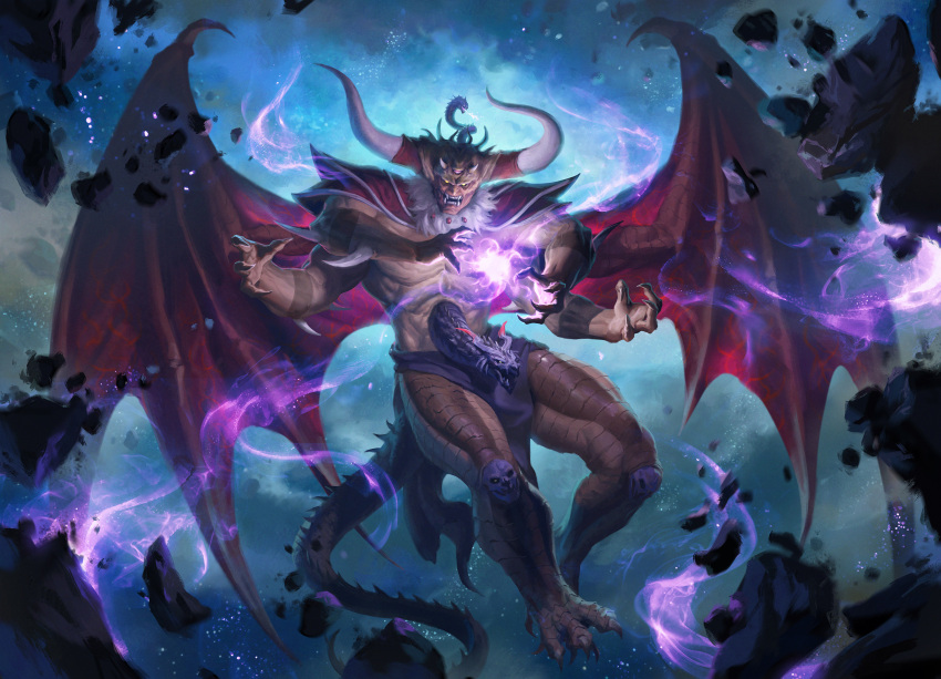 Safebooru - 1boy billy christian chaos (ff1) claws demon demon boy demon horns demon tail demon ...