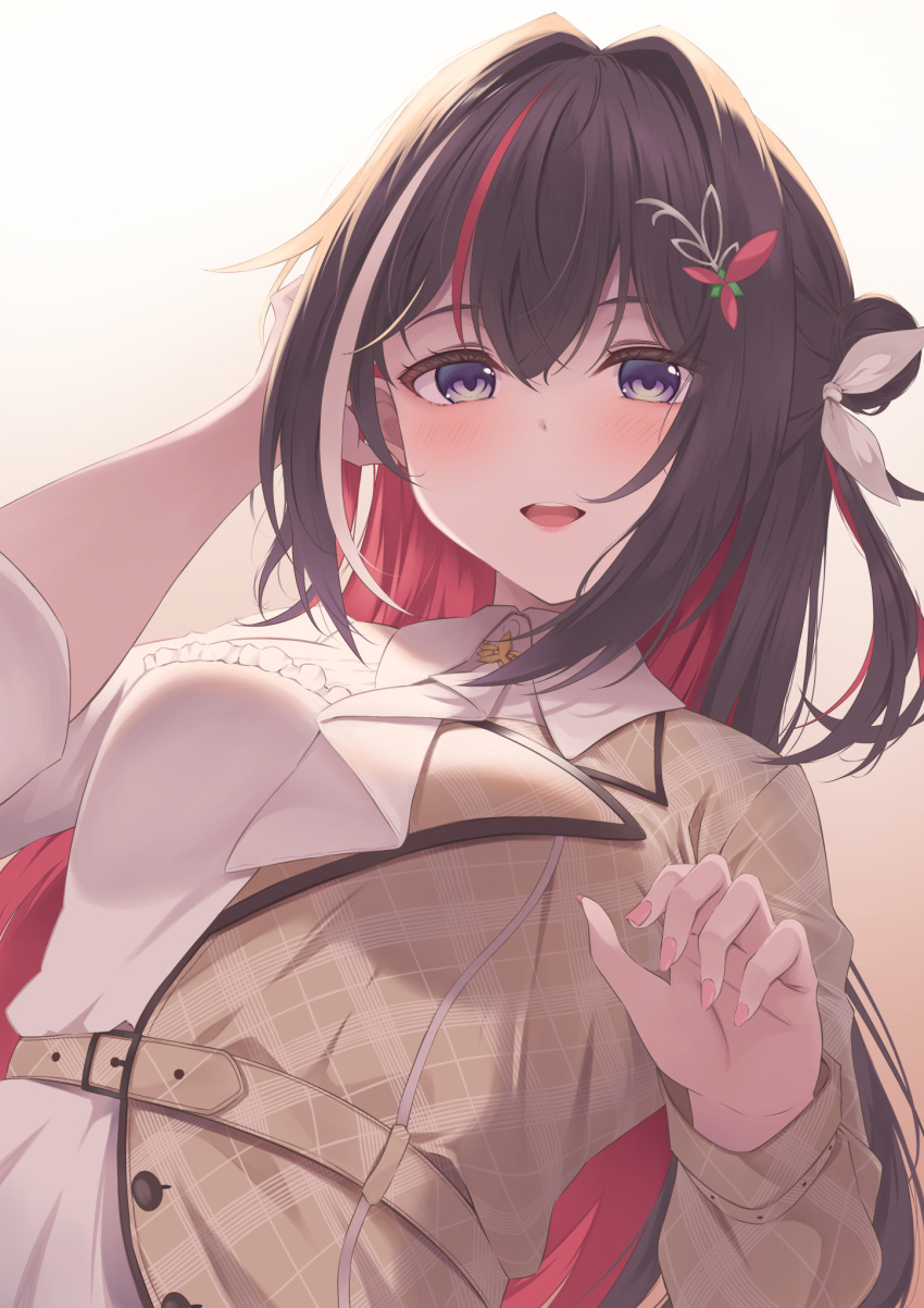 Safebooru - 1girl ascot azki (4th costume) (hololive) azki (hololive) bankerou blush brown hair ...