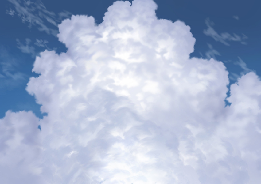 Safebooru - 1984d blue sky clouds cloudy sky no humans original outdoors scenery sky sky focus ...