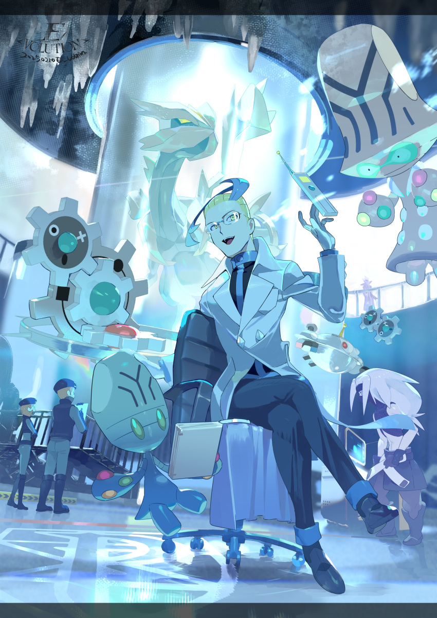 Safebooru - absurdres black pants black shirt black shoes blonde hair ...