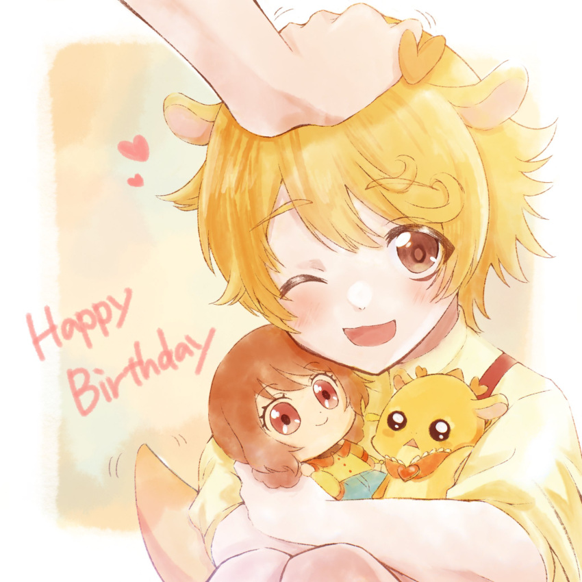 Safebooru - 1boy 1girl blonde hair blush brown eyes character doll ...