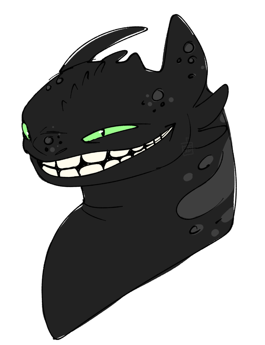 Safebooru - animal commentary dragon green eyes grin highres how to ...