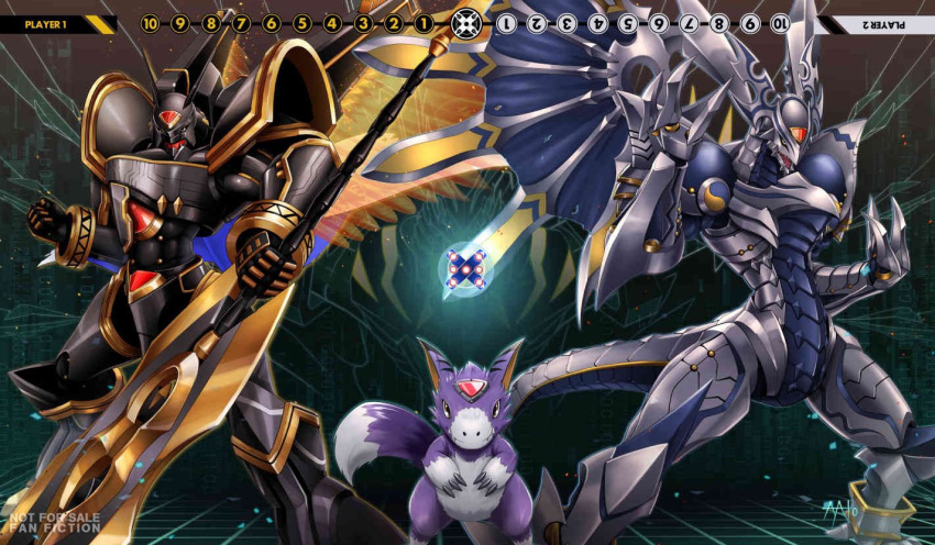 Safebooru - alphamon alphamon ouryuuken armor ayato mabu black armor ...