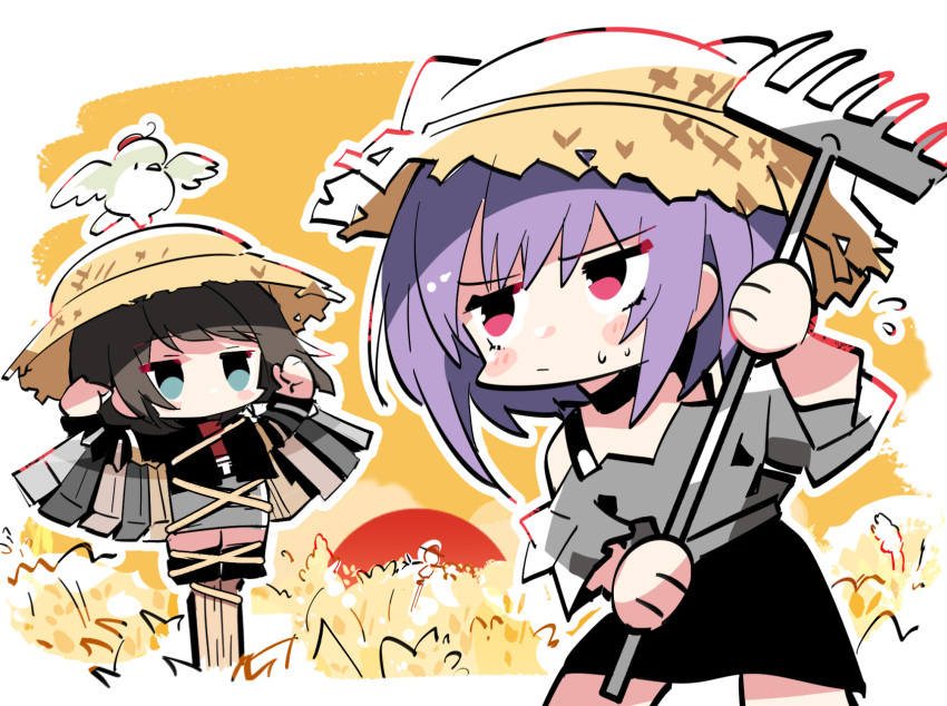 Safebooru - 2girls animalization bag bang dream! bang dream! it's mygo!!!!! bird black hair ...