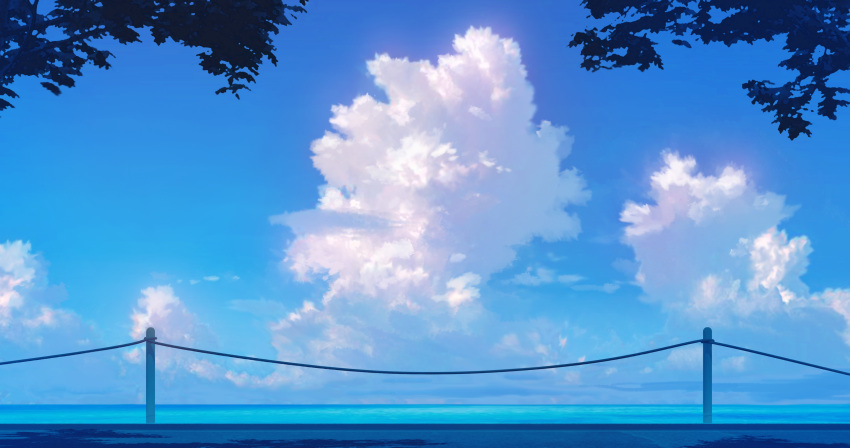 Safebooru - absurdres blue sky clouds cloudy sky color creation commentary request cumulonimbus ...
