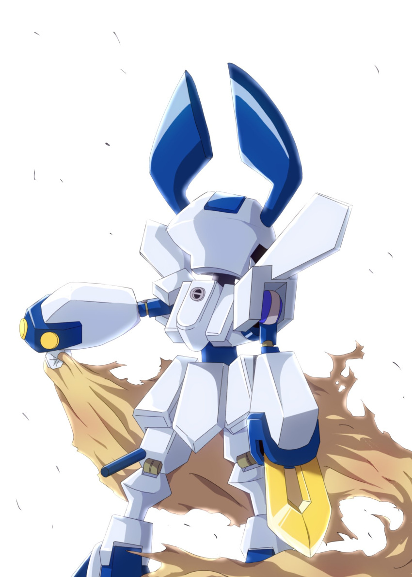 Safebooru - 1boy arm blade armor from behind highres holding cloak ...