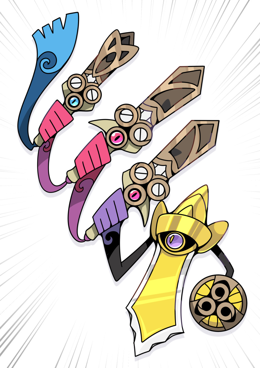 Safebooru - absurdres aegislash blue eyes commentary request doublade ...