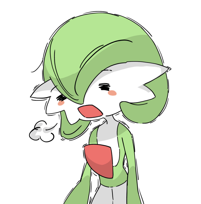 Safebooru - 1girl = = arms at sides blush blush stickers bob cut closed ...