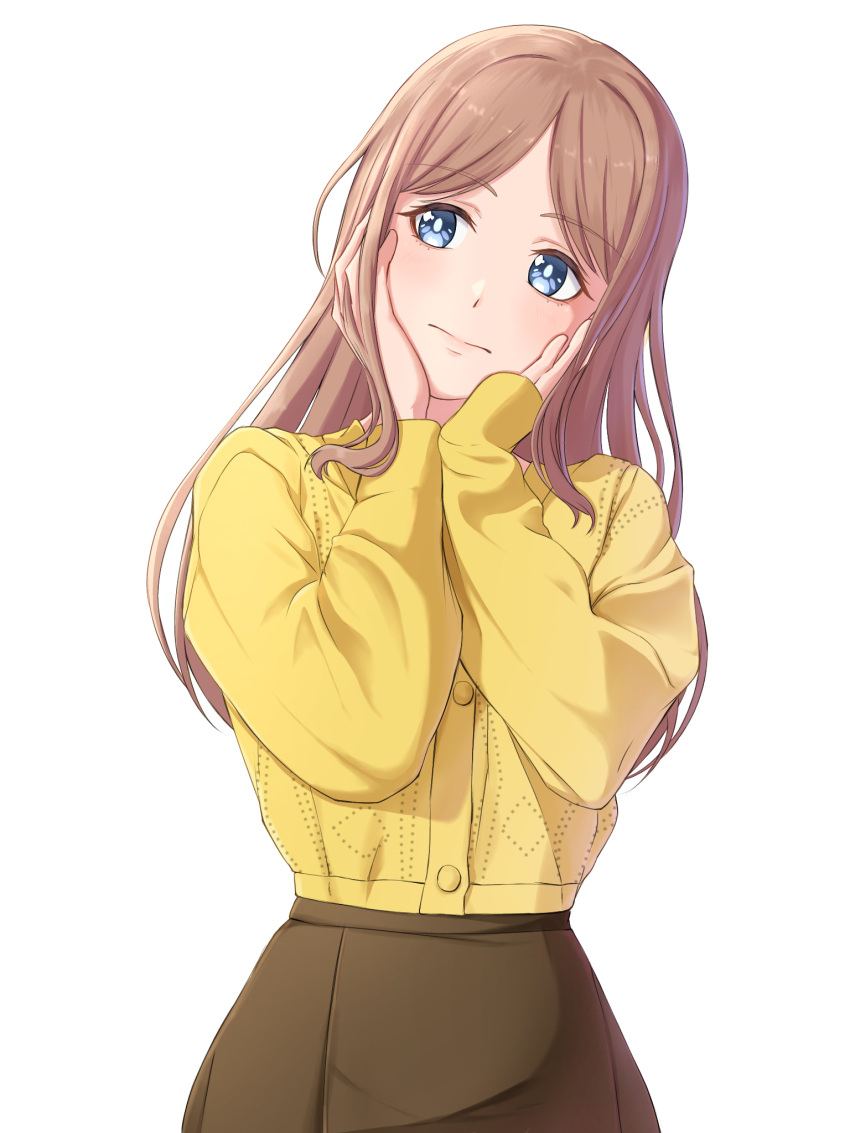 Safebooru - 1girl bang dream! bang dream! it's mygo!!!!! blue eyes blush brown hair brown skirt ...