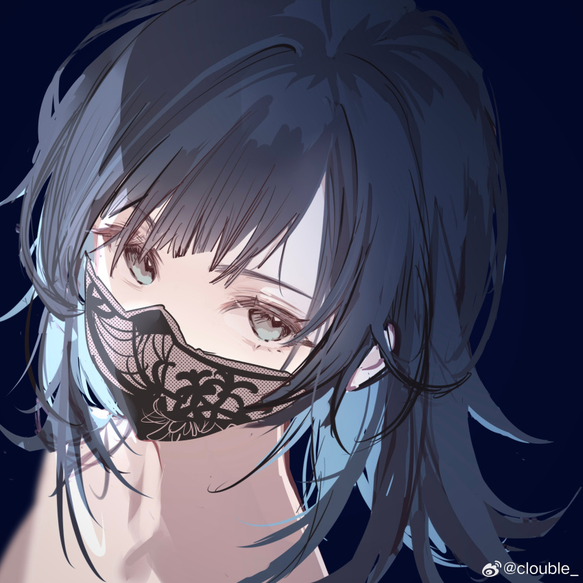 Safebooru - 1girl absurdres bang dream! bang dream! it's mygo!!!!! black hair black mask blue ...