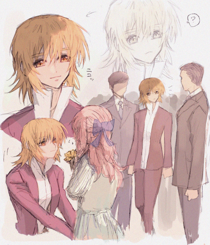 Safebooru - 2boys 2girls ? blonde hair brown hair cagalli yula athha ...