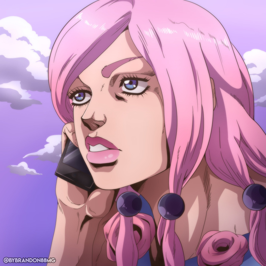 Safebooru - 1girl absurdres anime coloring araki hirohiko (style) blue ...