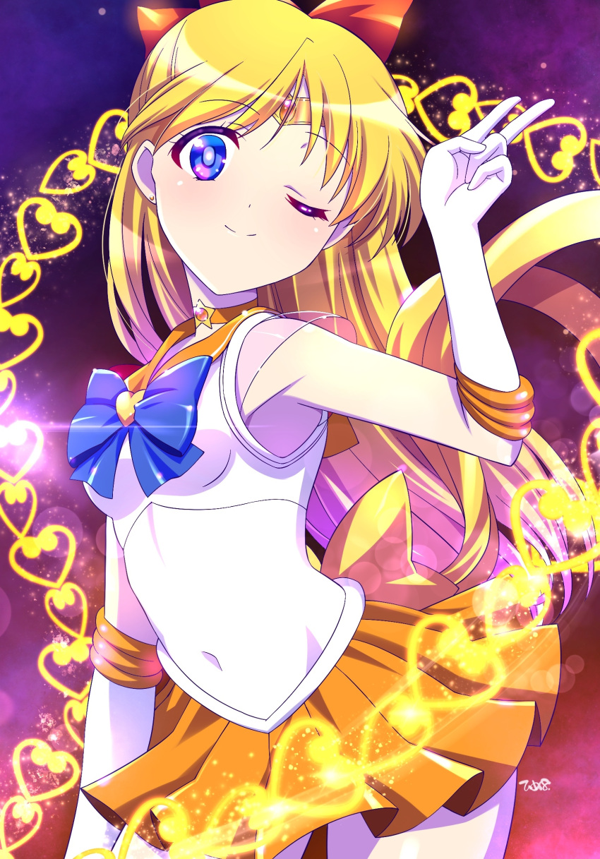 Safebooru - 1girl ;) aino minako back bow bishoujo senshi sailor moon blonde hair blue bow blue ...