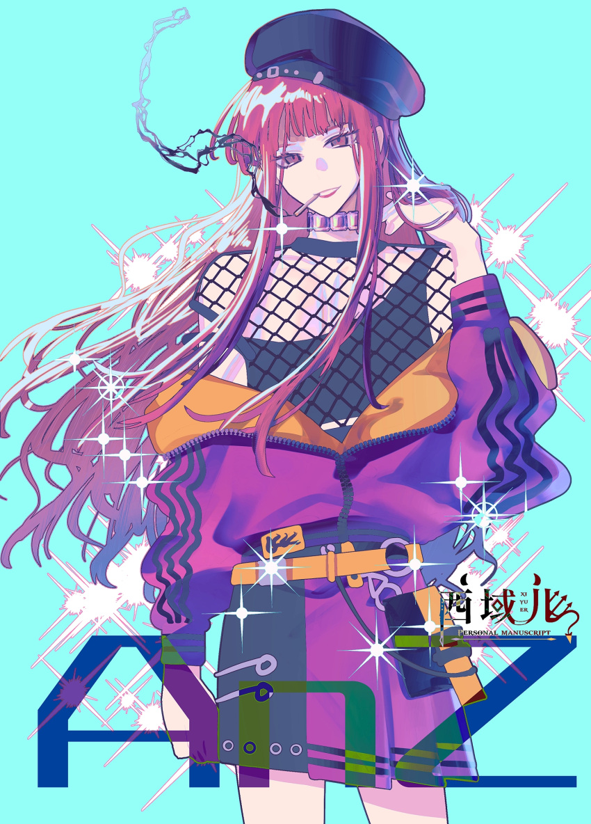 Safebooru - 1girl anne faulkner aqua background artist name bae (paradox live) bare shoulders ...