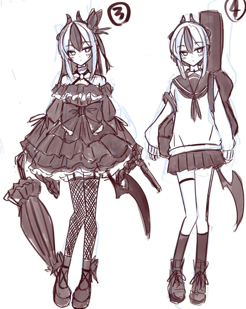 Safebooru - alternate costume black horns blue archive demon horns demon wings gothic lolita ...
