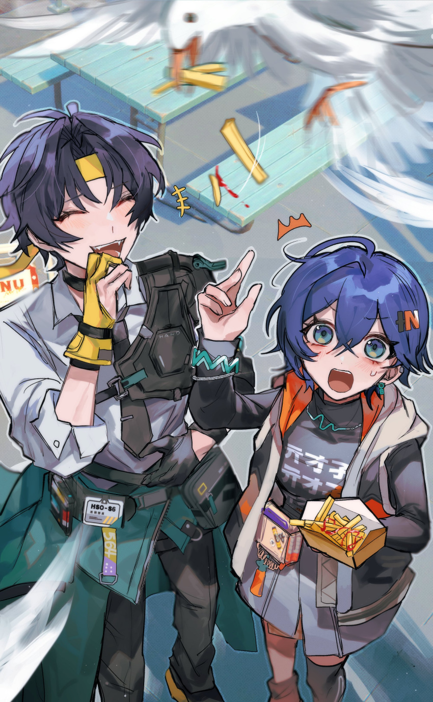 Safebooru - +++ 1boy 1girl 444zz0 absurdres asaba harumasa belle (zenless zone zero) bird black ...