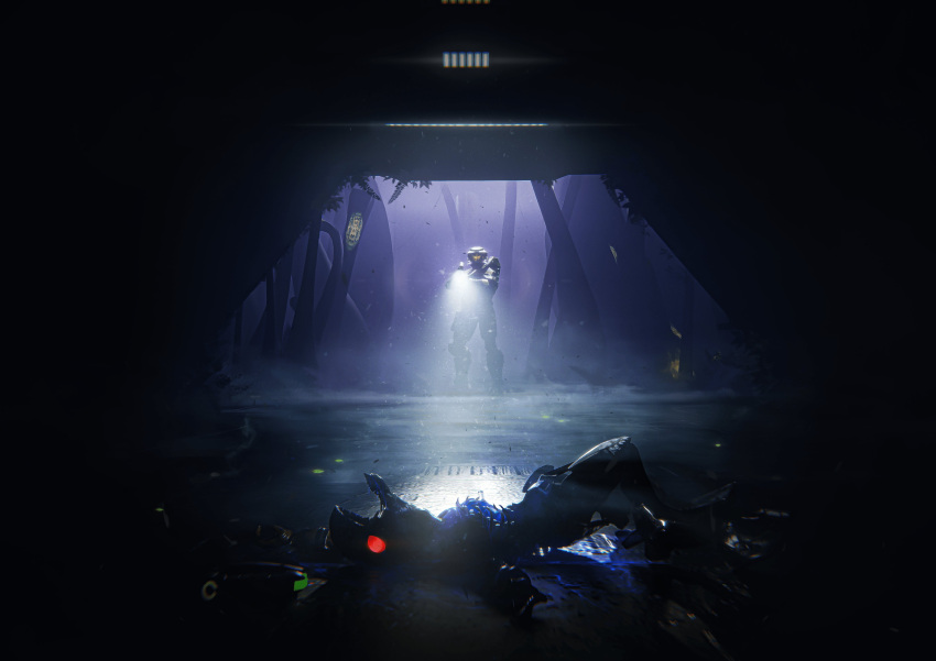 Safebooru - 1boy 2204design absurdres alien corpse dark entrance ...