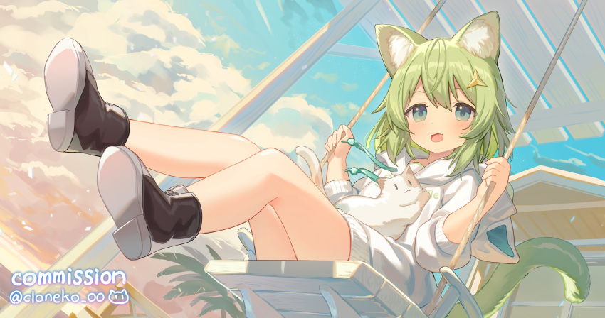 Safebooru - 1girl :d animal ear fluff animal ears blush boots borrowed character brown boots cat ...
