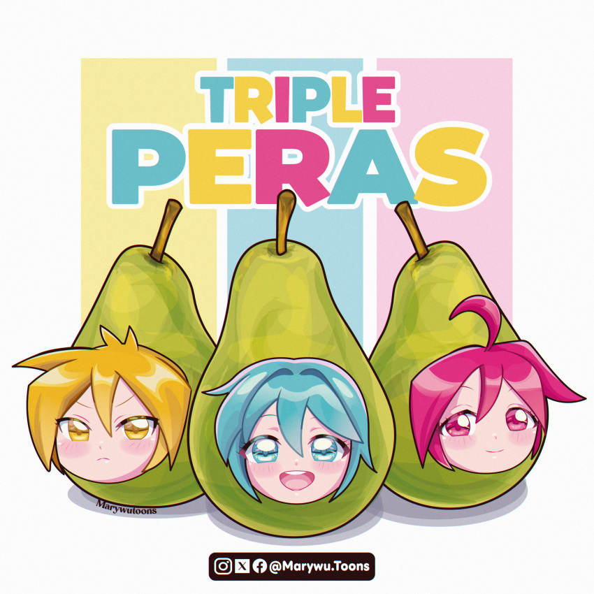 Safebooru - 3girls absurdres ahoge akita neru aqua eyes aqua hair ...