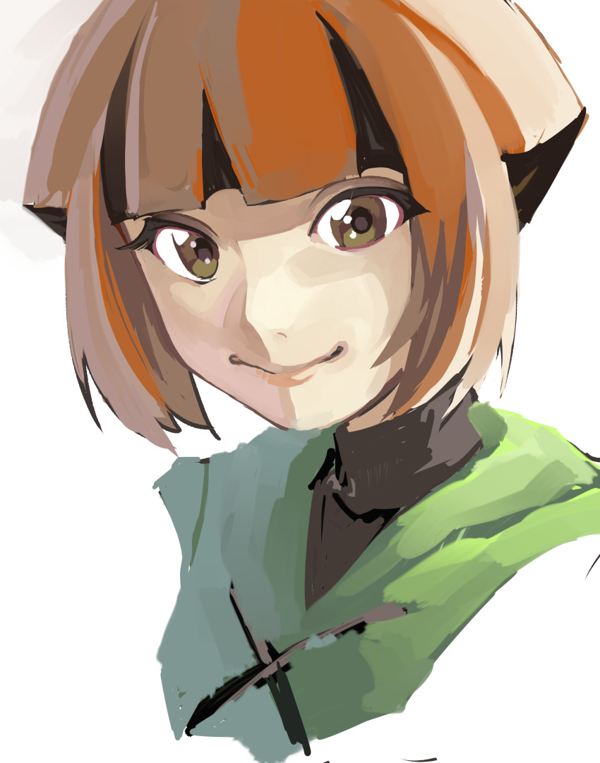 Safebooru - 1girl absurdres brown eyes brown hair capelet cropped ...