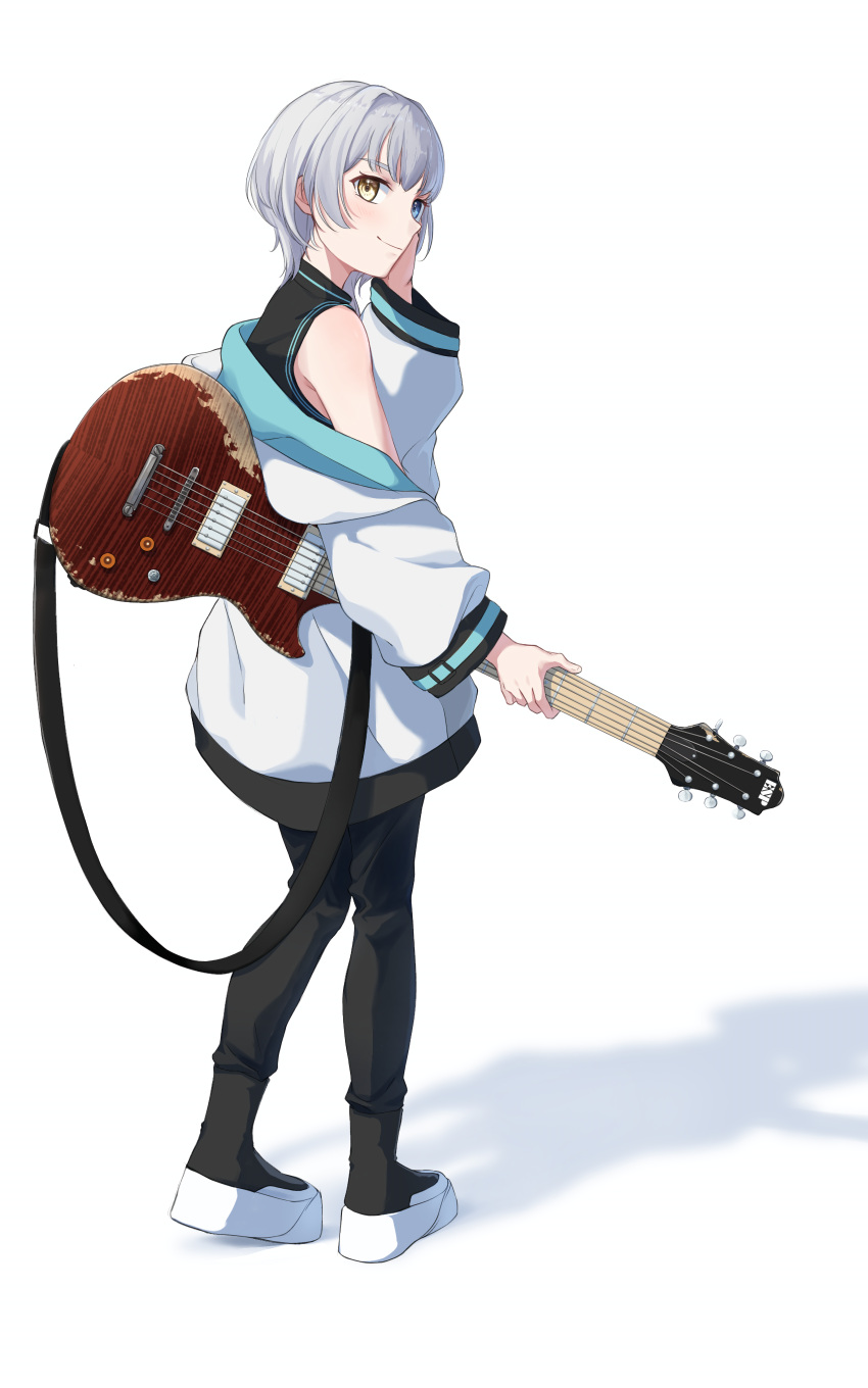 Safebooru - 1girl absurdres bang dream! bang dream! it's mygo!!!!! black pants black shirt blue ...